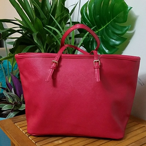 Bags | Red Extra Large Shopper Tote | Poshmark